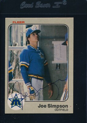 1983 Fleer #485 Joe Simpson Mariners Signed Auto *27959 | eBay
