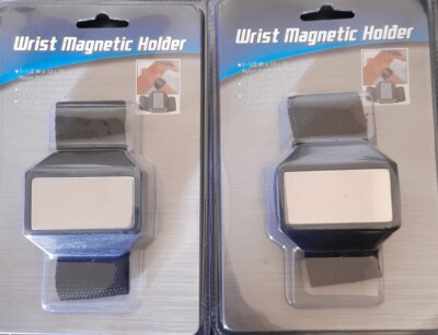2x Magnetic Wrist Band Holder Nails Nuts Belt Magnet Strap Screws Bolts ...