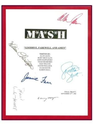 MASH FINAL EPISODE "GOODBYE FAREWELL AND AMEN" SIGNED SCRIPT RPT ALAN ...