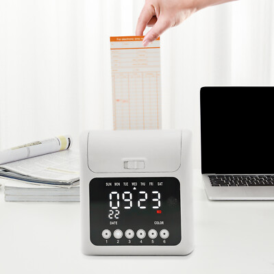 Clock Machine Time Punch Employee Attendance Time Card Record Machine W ...