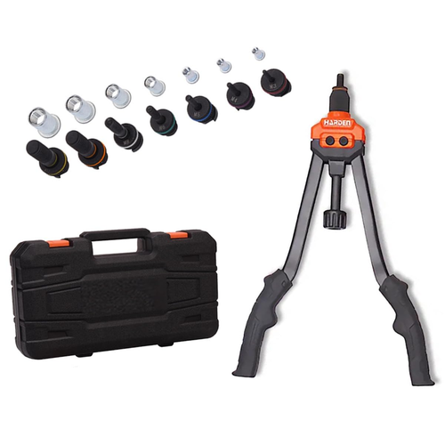 16” Rivet Nut Tool Kit and Rivets - 7 Piece Interchangeable Mandrels ...