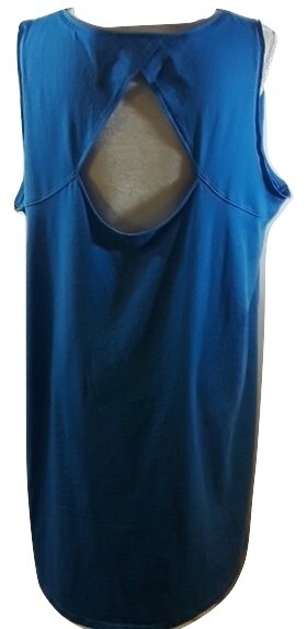 Jenni Plus Size Peekaboo-Back Sleepshirt,Blue Size 2X | eBay