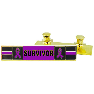 PBX-008-1 Thin Purple Line Ribbon Pancreatic Cancer Survivor ...