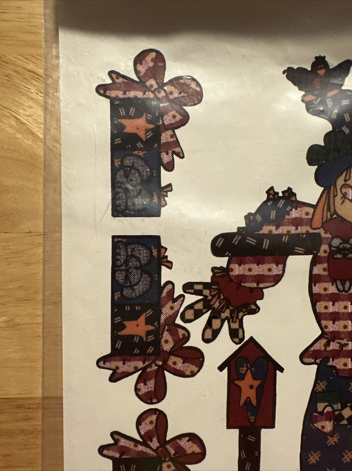 VTG Cache Junction Iron-on Transfer Harvest Greetings Scarecrow Garden ...