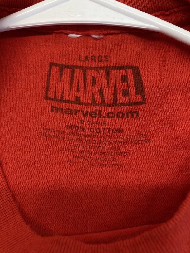 Mens Vintage Style Red Thor Marvel Comics Avengers Tshirt Sz Large ...