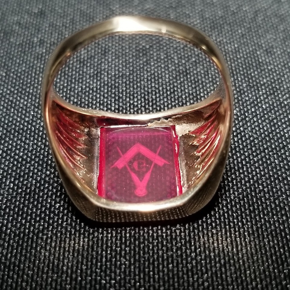 Vintage 1930s Mint-Condition Art Deco Design Gold Masonic Freemason ...