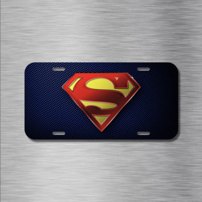 Superman Super man DC Comics Super Hero Vehicle License Plate Front ...