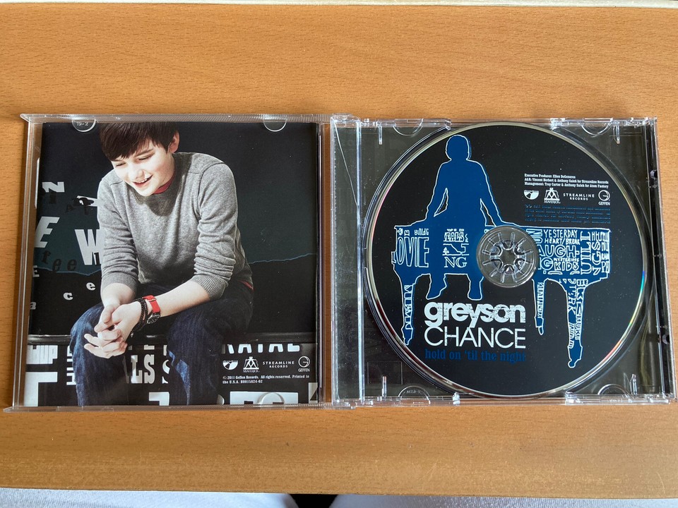 GREYSON CHANCE HOLD ON TIL THE NIGHT HAND SIGNED CD ALBUM AUTOGRAPHED ...