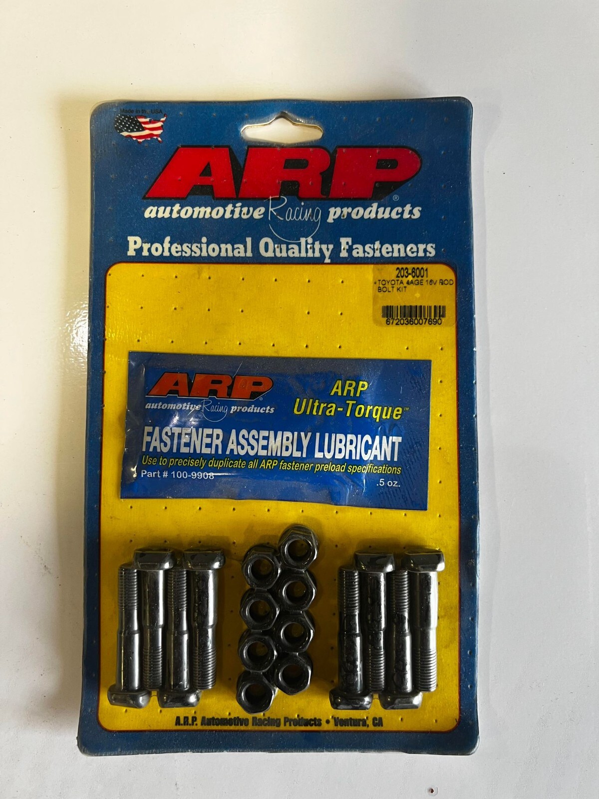 ARP ROD BOLT KIT 203-6001 TOYOTA 1.6L 4AGE DOHC & 1.6L 4ALC SOHC M9 for ...