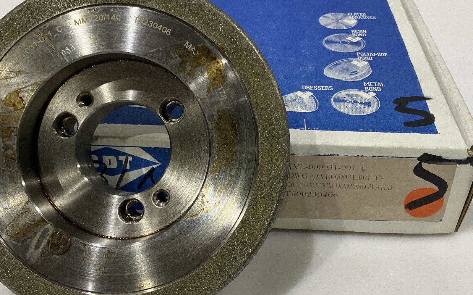 CONTINENTAL DIAMOND TOOL 230406 120/140 GRIT 5.795” DIAMETER GRINDING ...