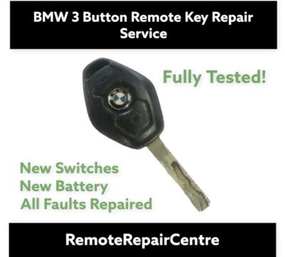 BMW diamond shape remote key fob repair service rechargeable battery ...
