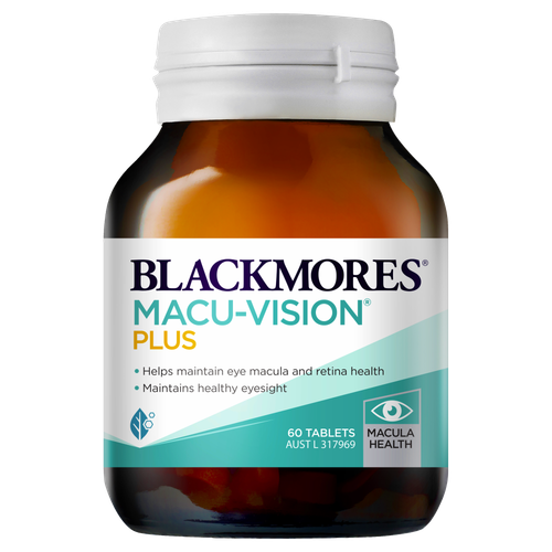 Blackmores Macu-Vision Plus 60 Tablets Macula Eye Health Lutein ...