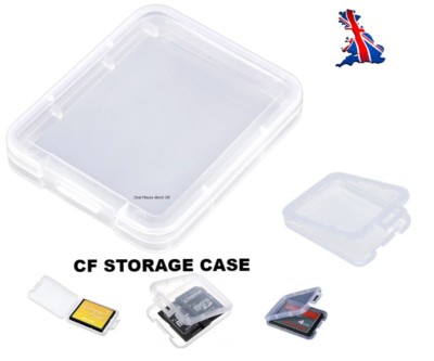 Compact Flash Transparent Holder Case Memory Card CF SDHC Box Storage ...