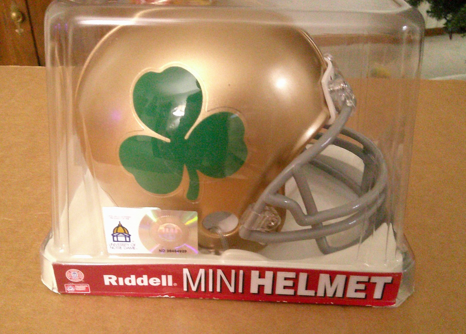 RIDDELL NOTRE DAME SHAMROCK MINI HELMET | eBay
