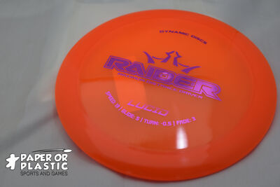Dynamic Discs Lucid RAIDER Disc Golf 175 G Distance Driver Orange NEW ...