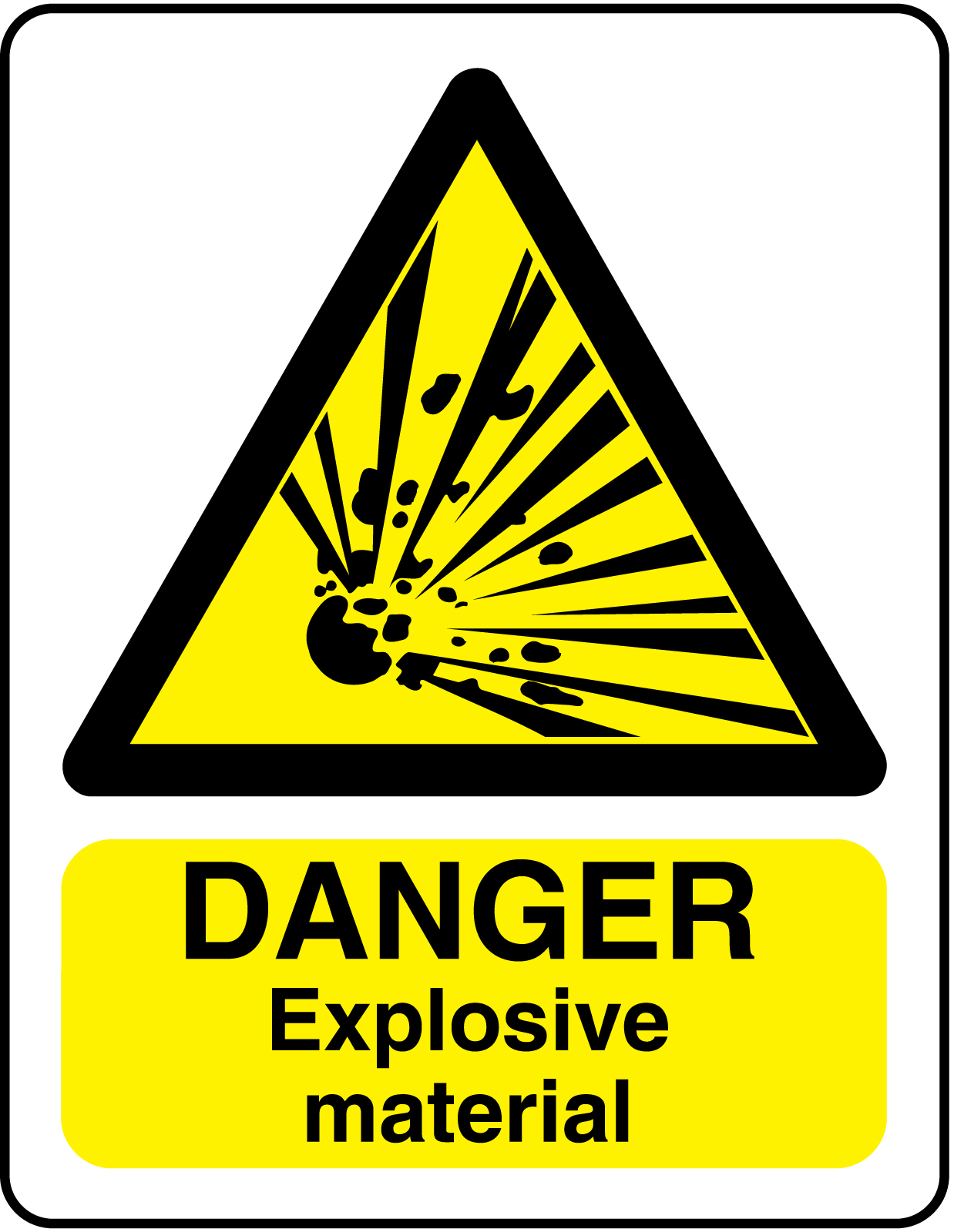 Yellow Warning safety signs, caution, slip, trip etc Vinyl wall ...