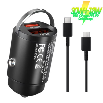 Für iPhone 16 16 Pro 15 15 Pro Max Autoladegerät Kfz Adapter 30W Usb C ...