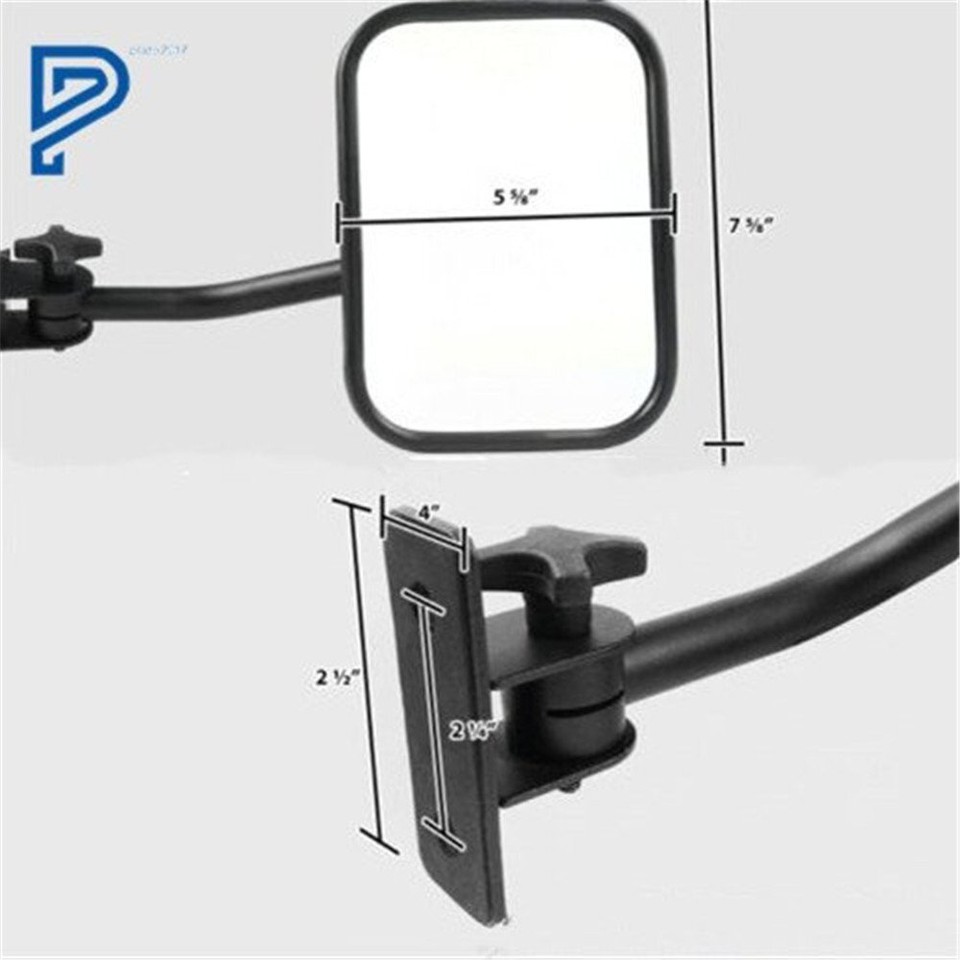 Rectangular Relocation Mirrors Pair Suit For Jeep Wrangler TJ JK 1997 ...