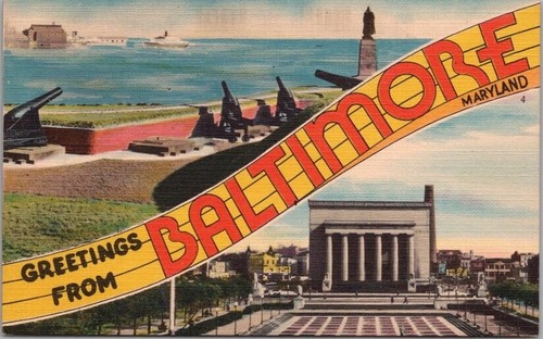 BALTIMORE, Maryland Postcard "Big Letter" / Multi-View / Colourpicture ...