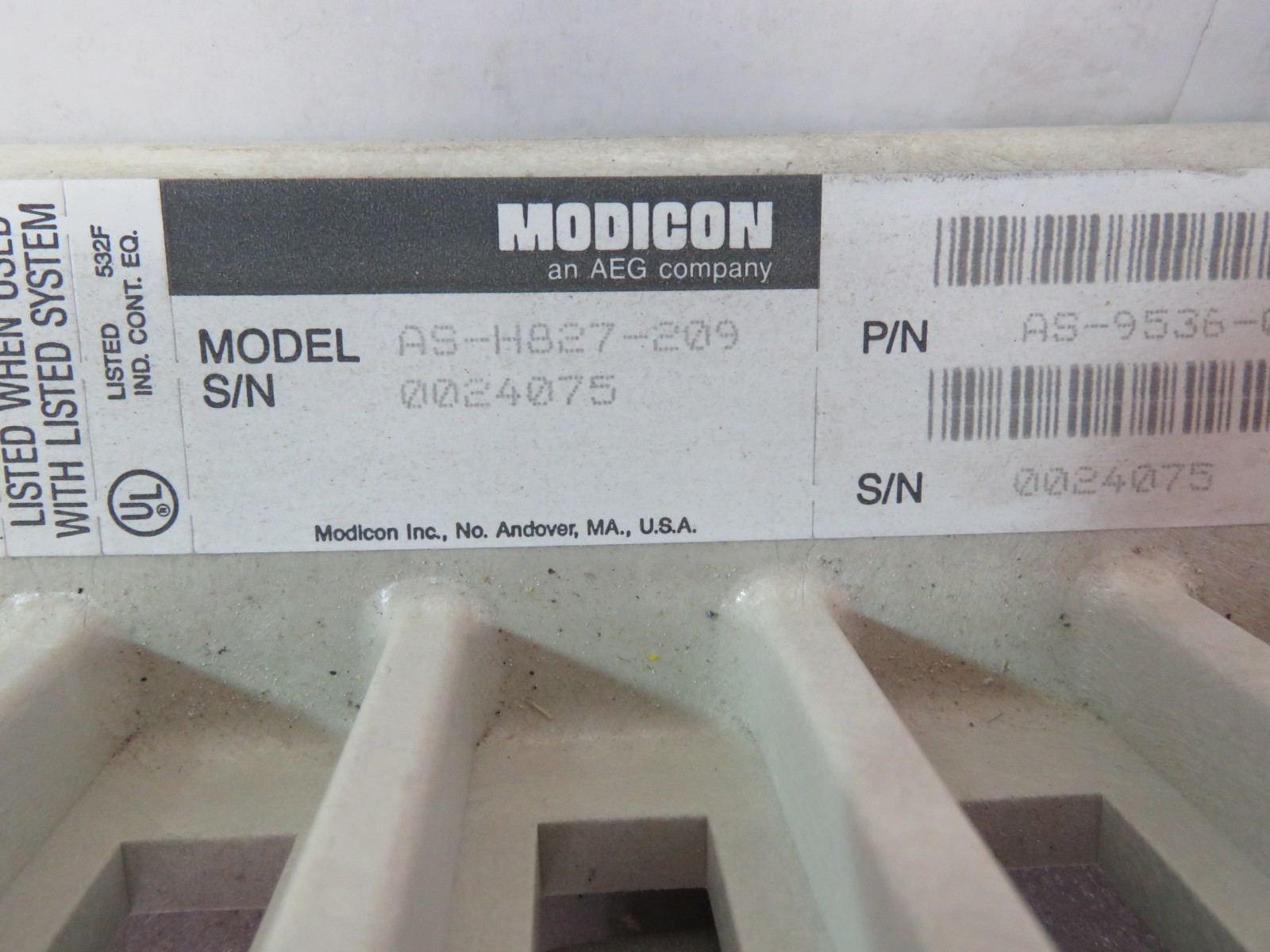 MODICON AS-H827-209 984 RACK w/ 8 MODULES USED | eBay