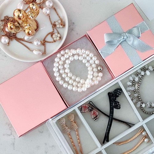 BULK 3.2x2.2x1 Cardboard #32 JEWELRY GIFT BOXES Cotton Fill Kraft Small ...