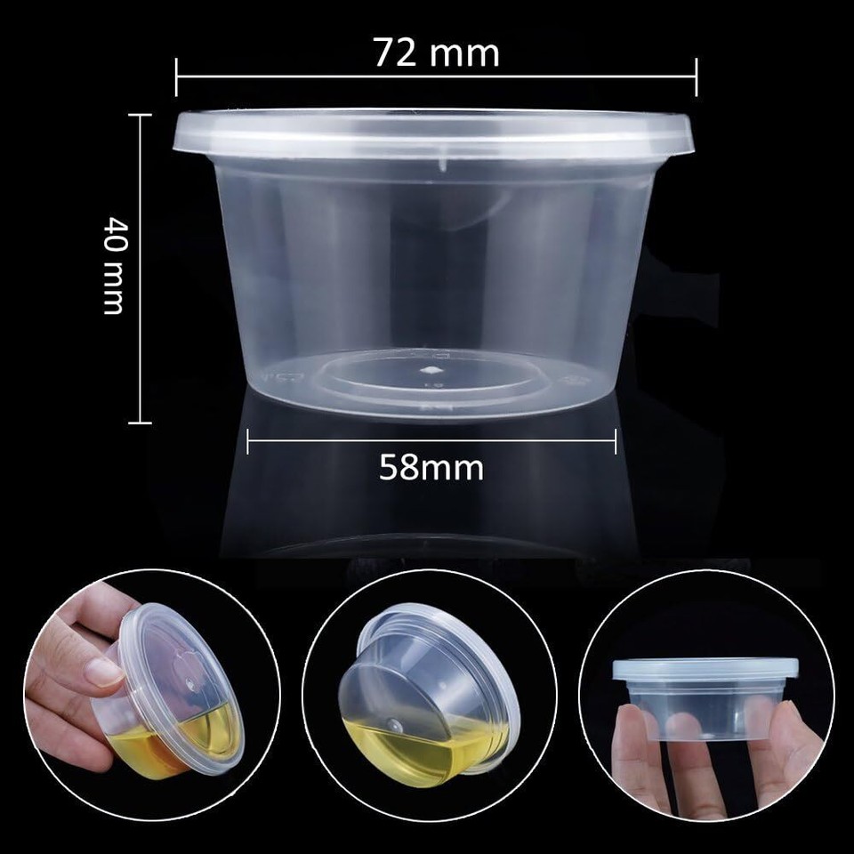 Slime Containers with Lids 40 Pack Small Plastic Containers with Lids ...
