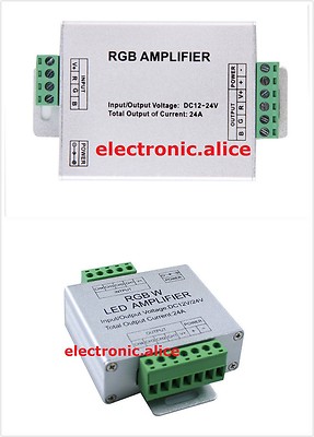 12V -24V 24A RGB Signal Amplifier 24A RGBW Amplifier For 35285050 RGB ...
