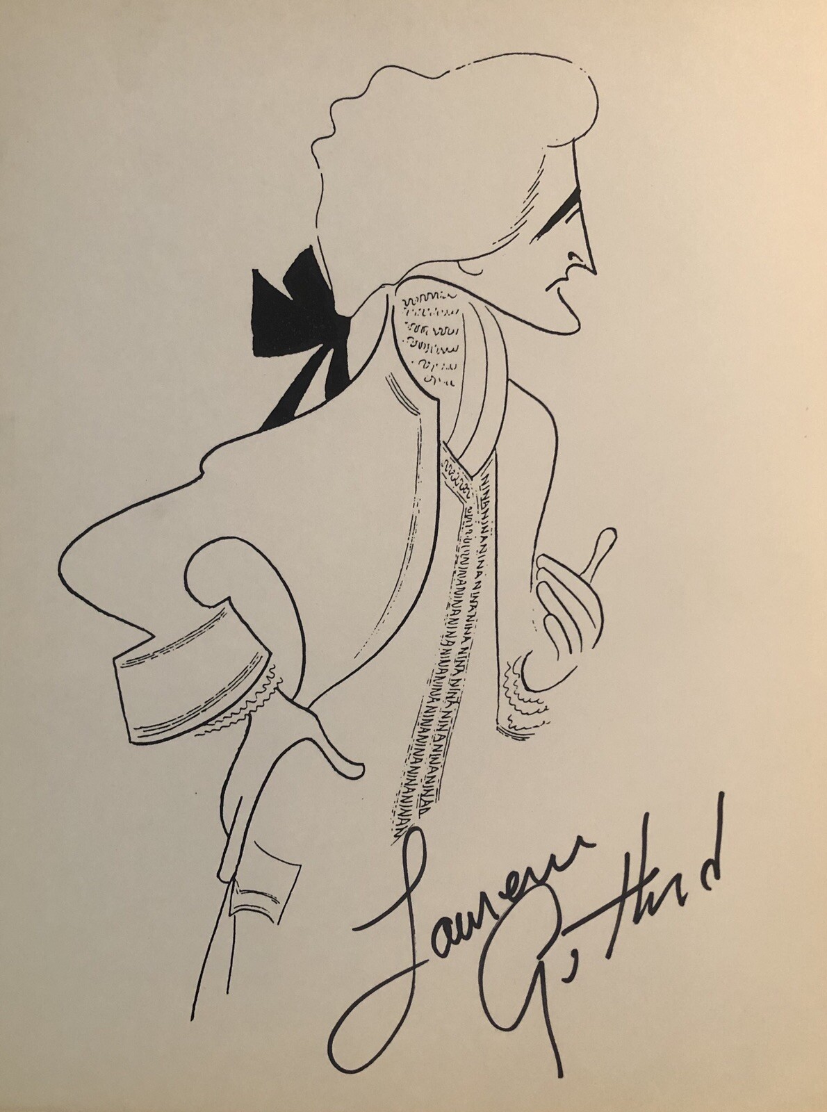 Laurence Guittard Signed Al Hirschfeld Print - TWELFTH NIGHT -Broadway ...