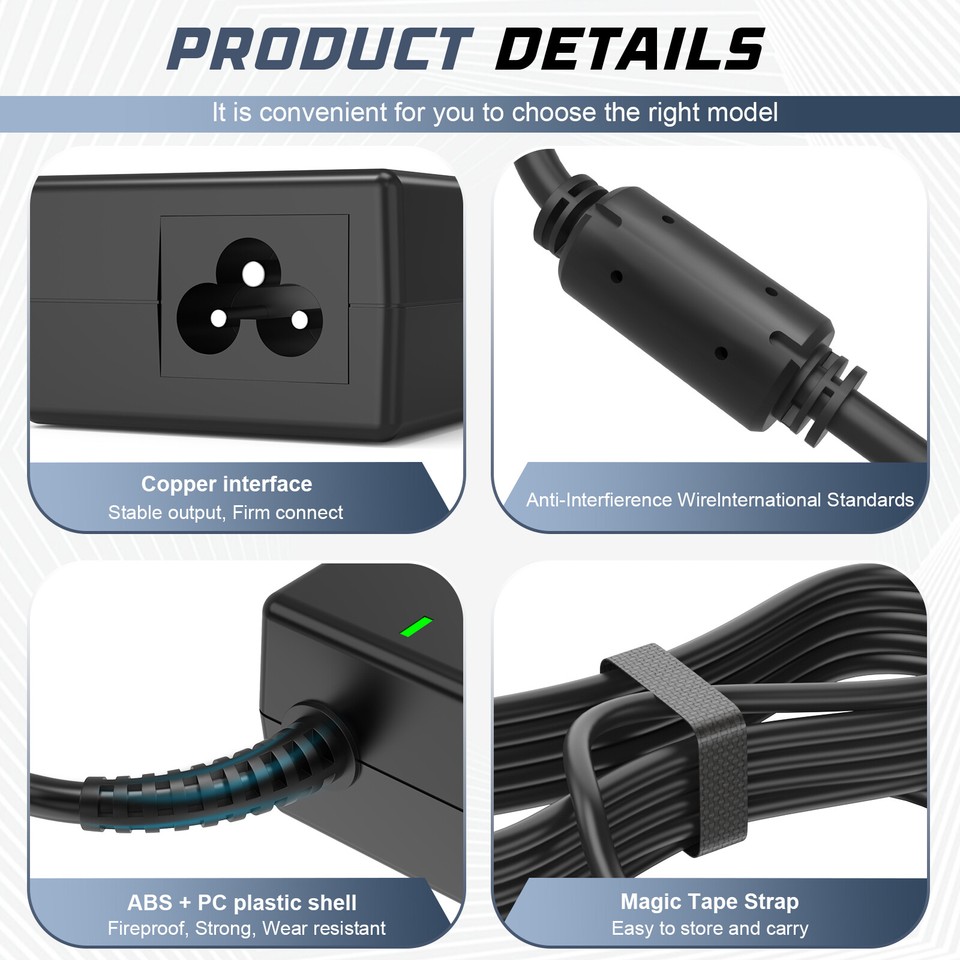 65W Adapter Dell Latitude E5470 E5480 E5400 E5510 Laptop Charger Power ...