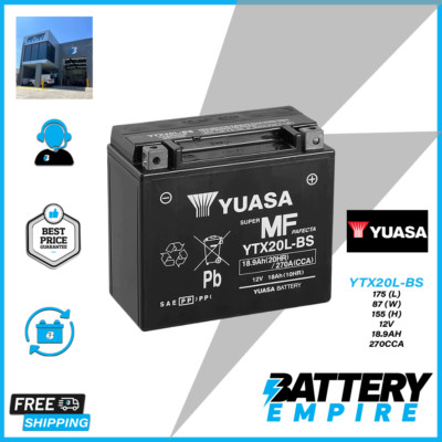YUASA YTX20L-BS Motorcycle Battery (YTX20LBS MBTX20U) | eBay Australia