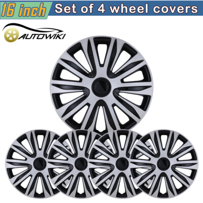 4X 16" Inch Wheel Covers Snap On Full Hub Caps Fit for R16 Tire & Steel ...