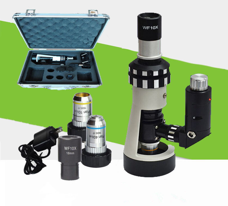 100X-400X Portable Zoom Metallographic Microscope Hand-held microscope ...