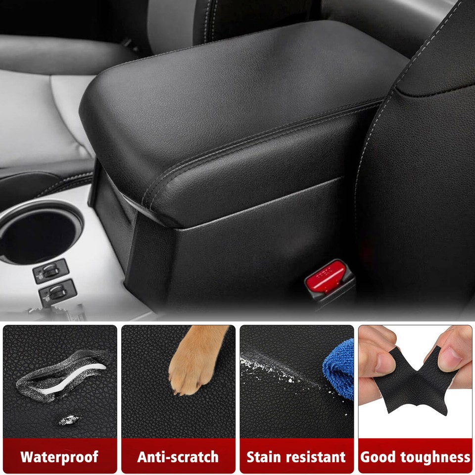 Fit 2010-2023 Toyota 4Runner Center Console Lid Armrest Leather Cover ...