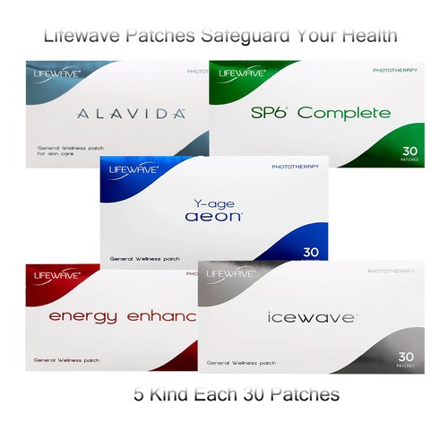 LifeWave Ice Wave/Y Age / SP6/ Energy Enhancer / Alavida 5 Kind Each 30 ...