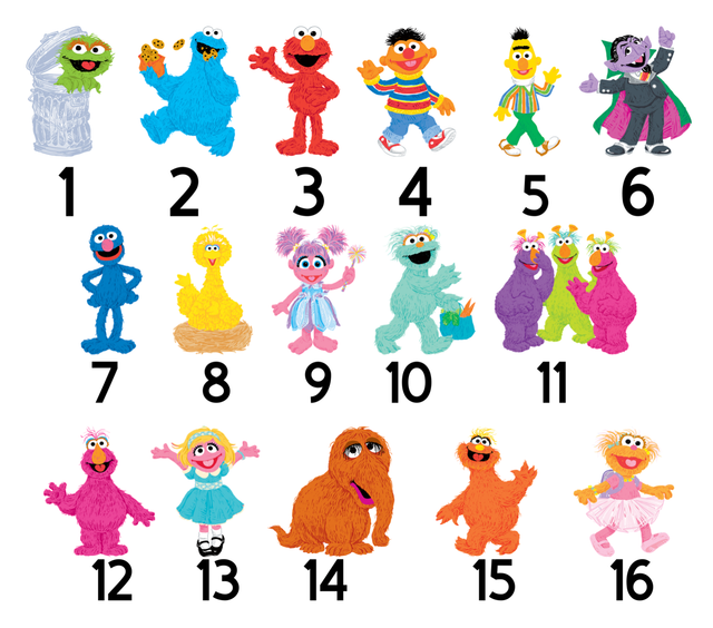 set of 16 sesame street Character | eBay
