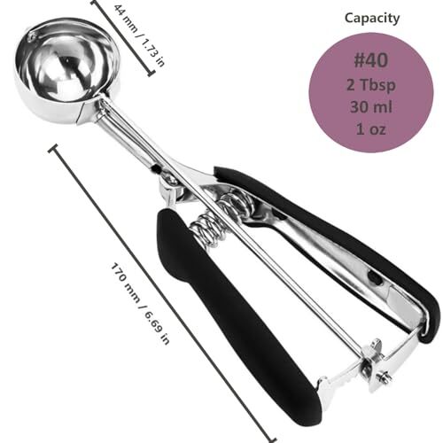 2 Tbsp Cookie Scoop Small Ice Cream Scoop 30ml/1oz Stainless Steel ...