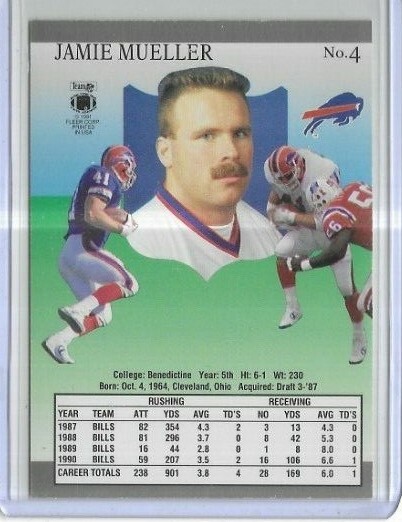 1991 Fleer Ultra Football #4 Jamie Mueller Buffalo Bills | eBay