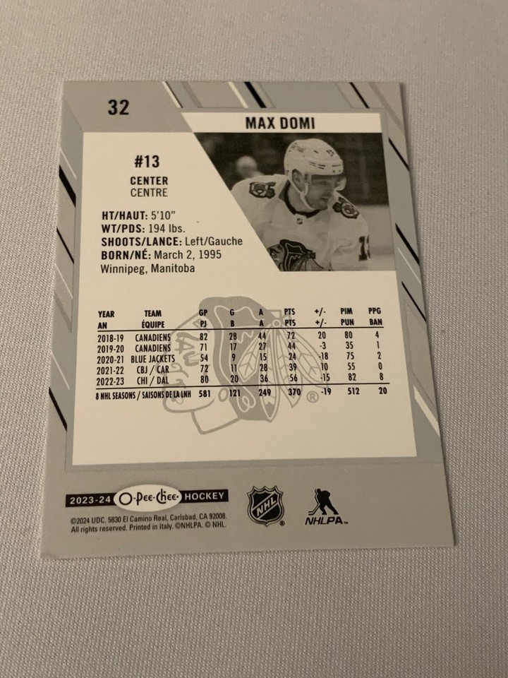 Max Domi 2023-24 O-Pee-Chee 32 FREE SHIPPING | eBay
