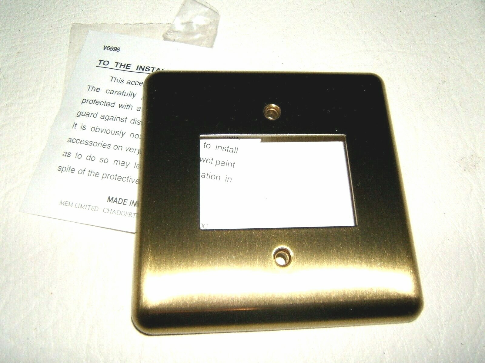MEM EATON BRUSHED SATIN BRONZE GRID SWITCH 2G GANG PLATE GRIDPLATE ...