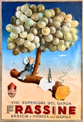 Frassine-Vini Supérieur Du Garda- Carton Publicitaire D'Origine - 1950 ...