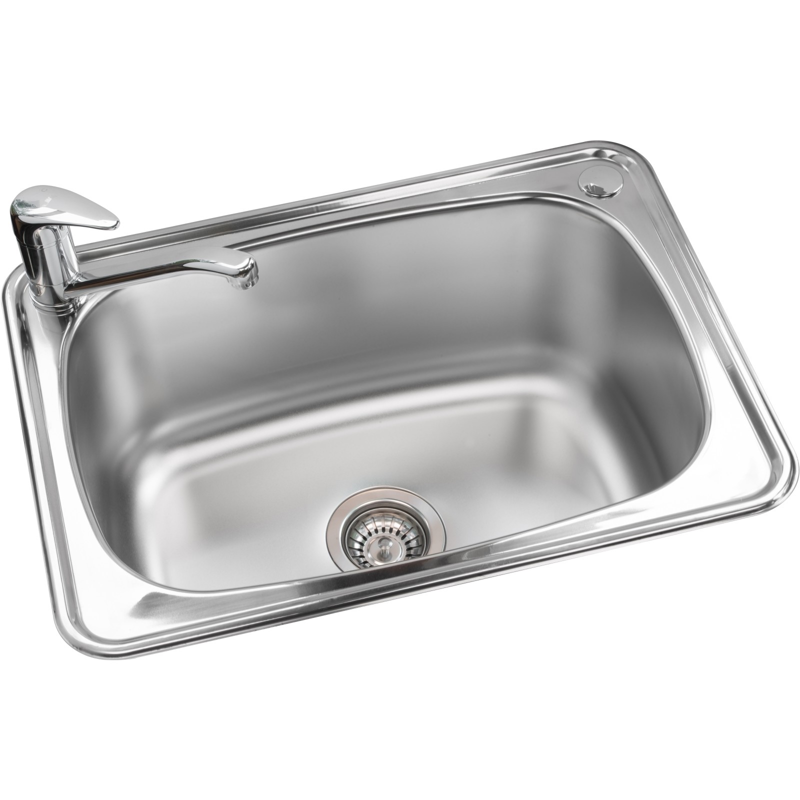 Milena INSET LAUNDRY TROUGH 45L With 2 Tap Holes & Lid,Stainless Steel ...