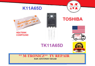 K11A65D TOSHIBA POWER MOSFET TK11A65D TO-220 -FREE HEATSINK COMPOUND ...