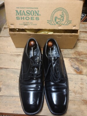 Vintage Mens Masons Shoe Black Leather 426 Wing Tip 9.5 D | eBay
