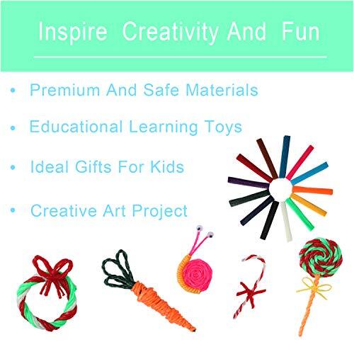 1000PCS Wax Craft Sticks Bendable Sticky Wax Yarn Sticks in 13 Colors ...