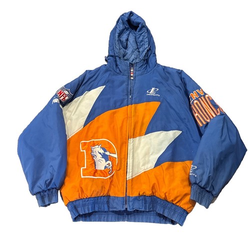 Vintage Denver Broncos Jacket Shark Tooth XL Mens Logo Athletic Blue ...
