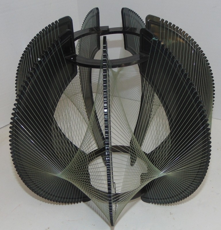 Vintage LARGE Retro Mid Century Modern Lucite String Art Swag Lamp ...