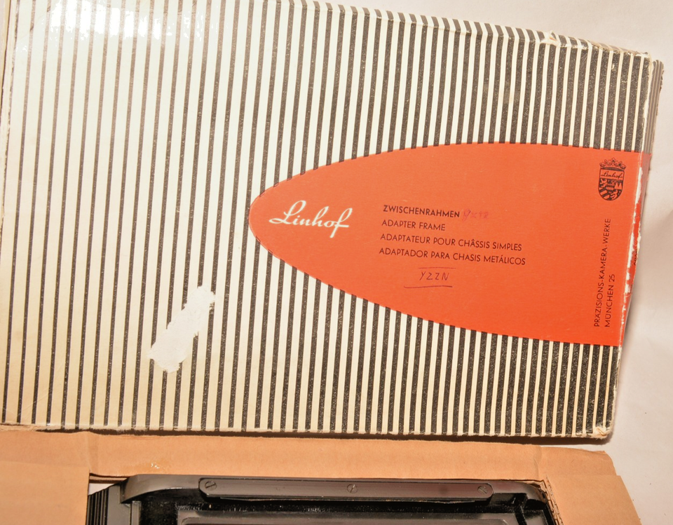 VINTAGE LINHOF ADAPTER FRAME ROLLEX 6X9-KASS 9X12 IN WORN ORIGINAL BOX ...