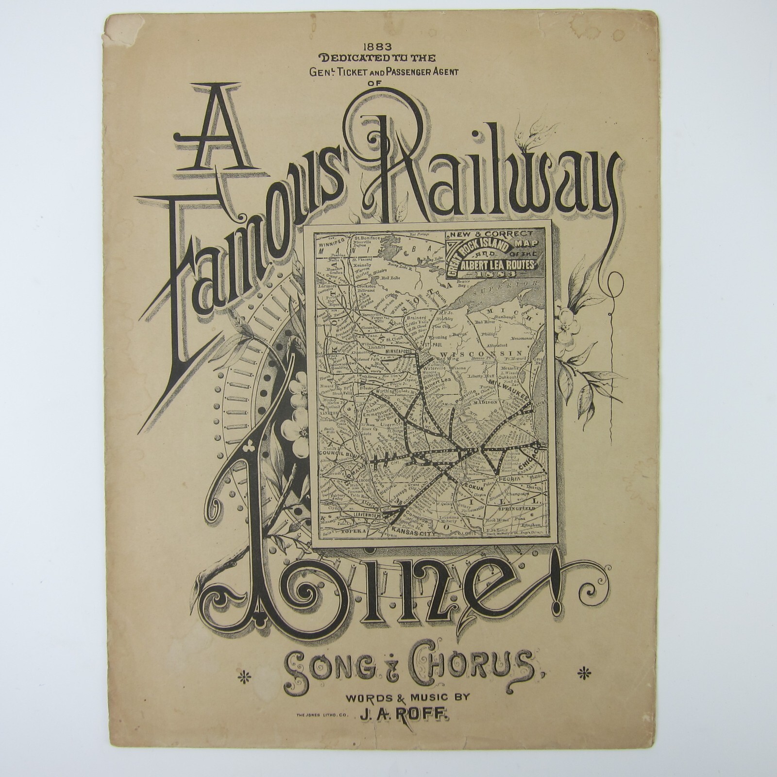 Sheet Music A Famous Railway Line by J.A. Roff Rock Island Lines ...