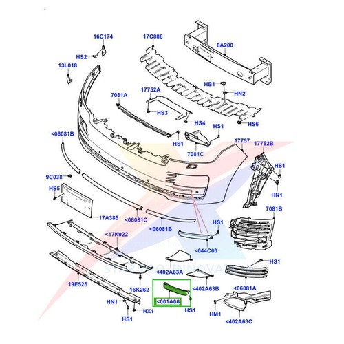 Front Right Lower Bumper Air Deflector Trim LR098434 For Range Rover ...