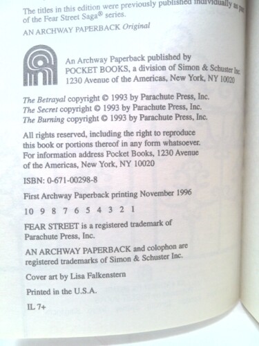 Fear Street: Saga Collector's Ed. (1st Ed) by Stine, R. L ...